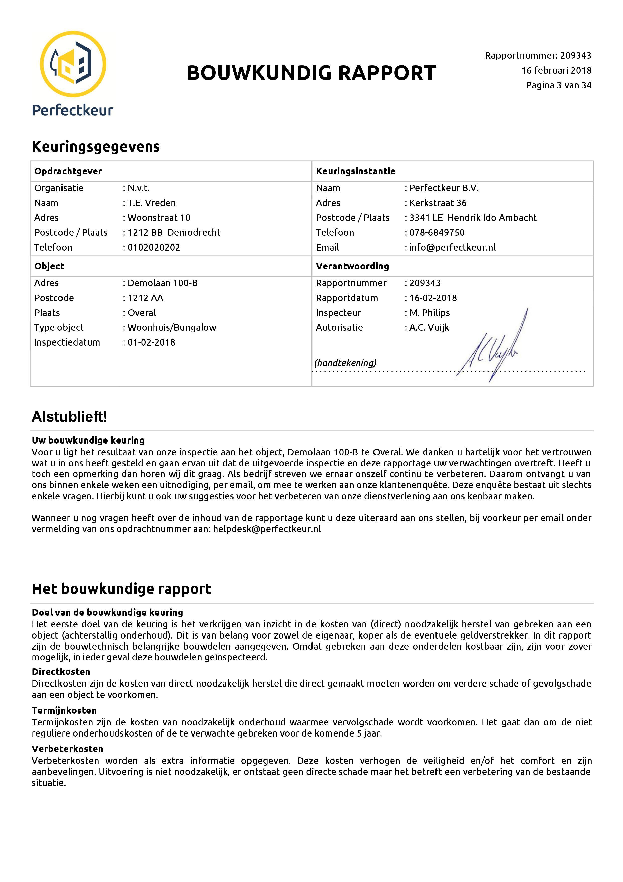 Foto Presentatie Bouwtechnische Keuring » Perfectkeur